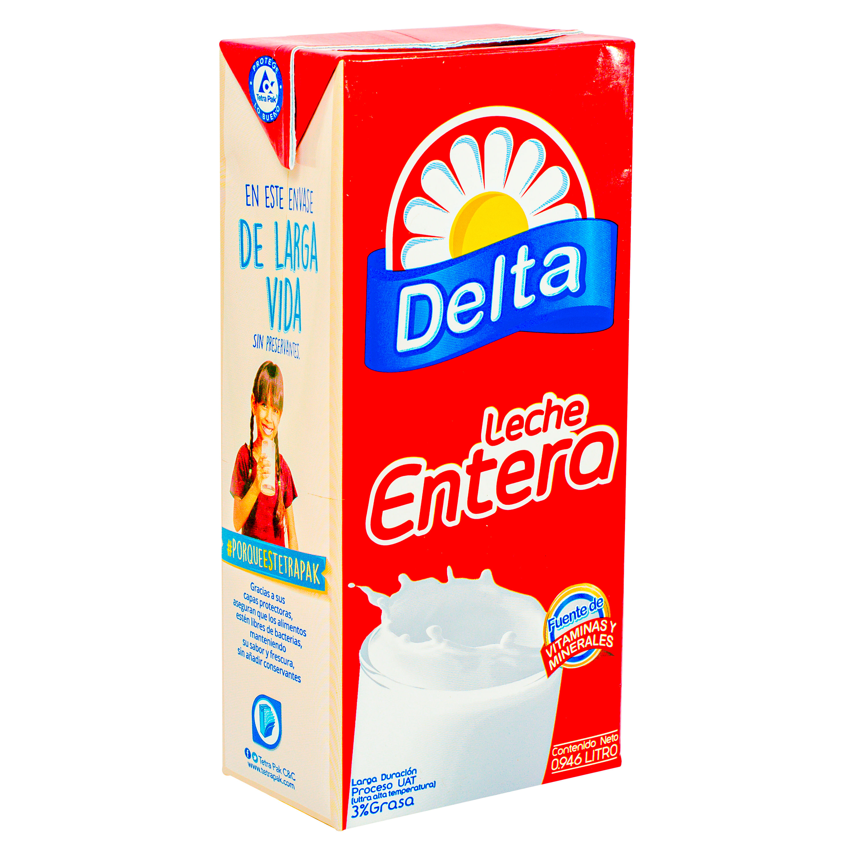 Comprar Leche Delta Uht Entera - 946Ml | Walmart Honduras