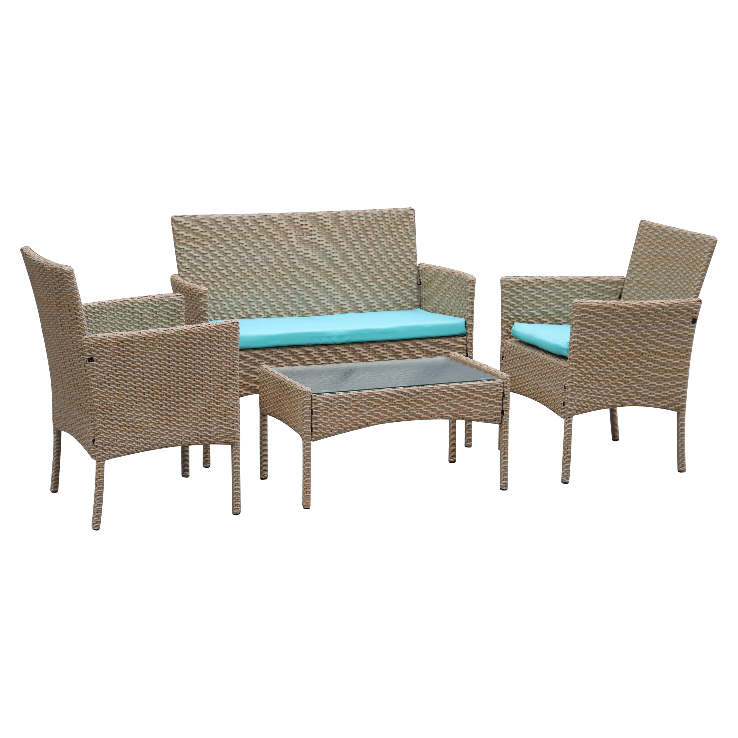 Comprar Ms Set De Sala, De Rattan, 4 Piezas | Walmart Honduras