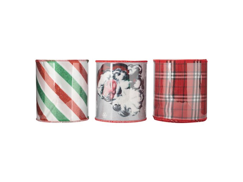 Liston Decorado Holiday Time 12.7cm Ancho