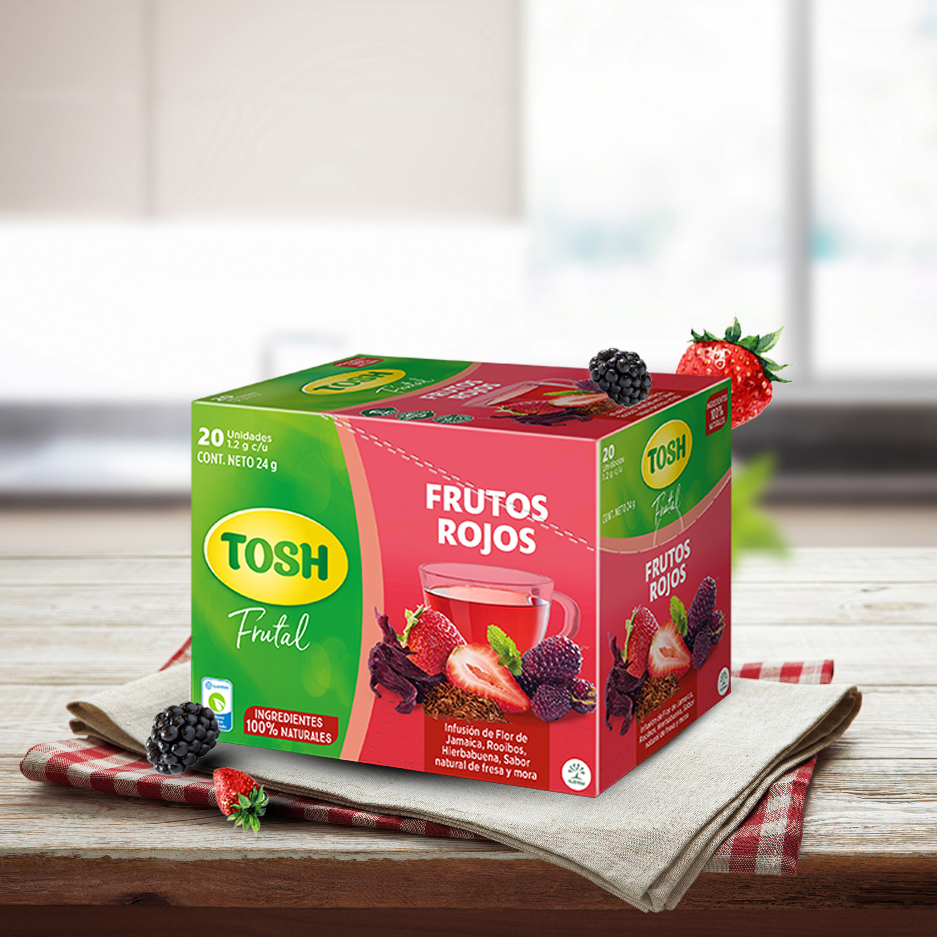 Comprar Infusión Tosh Frutos Rojos -24 g | Walmart Honduras