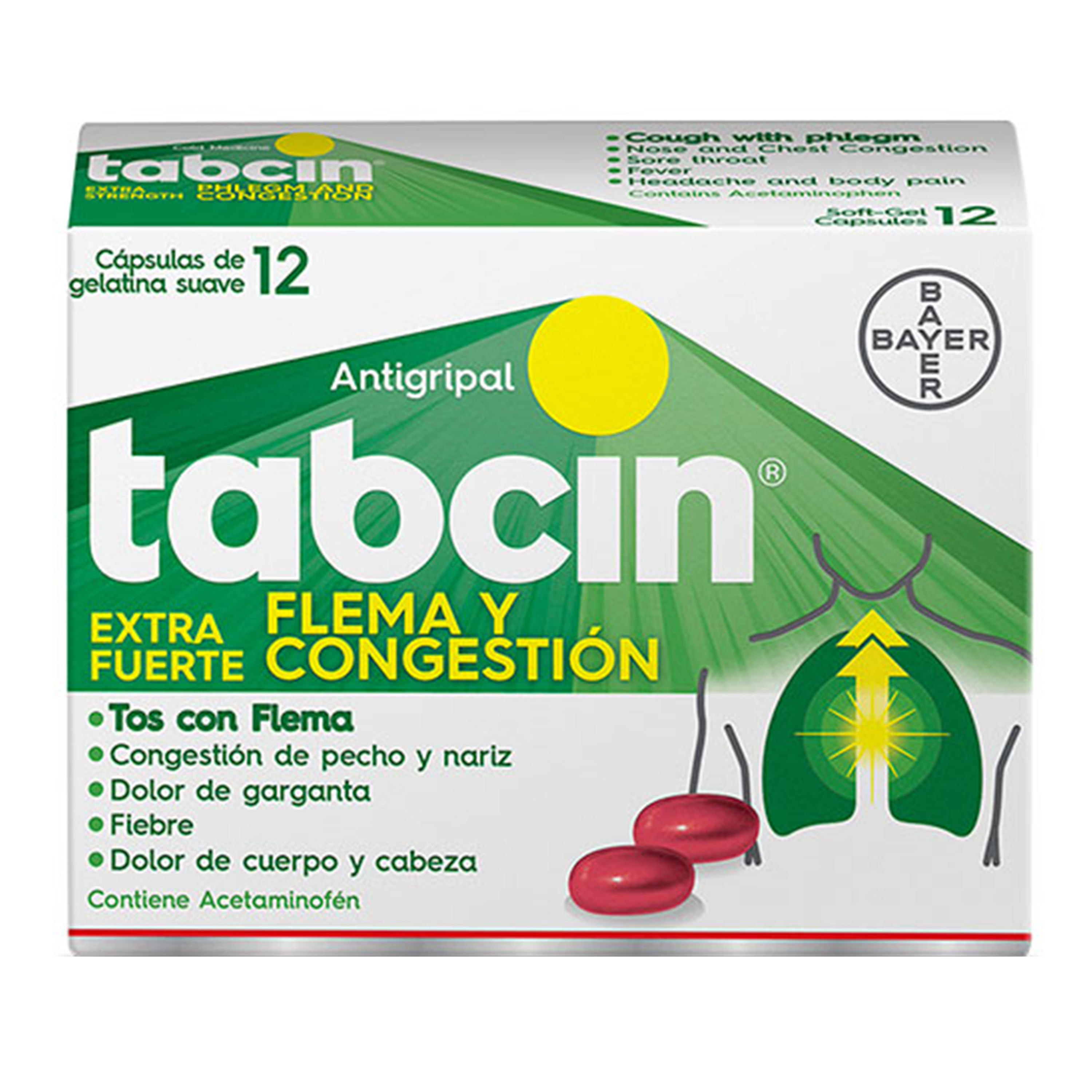 Comprar Tabcin Flema Y Congestion 12 Tabletas | Walmart Honduras