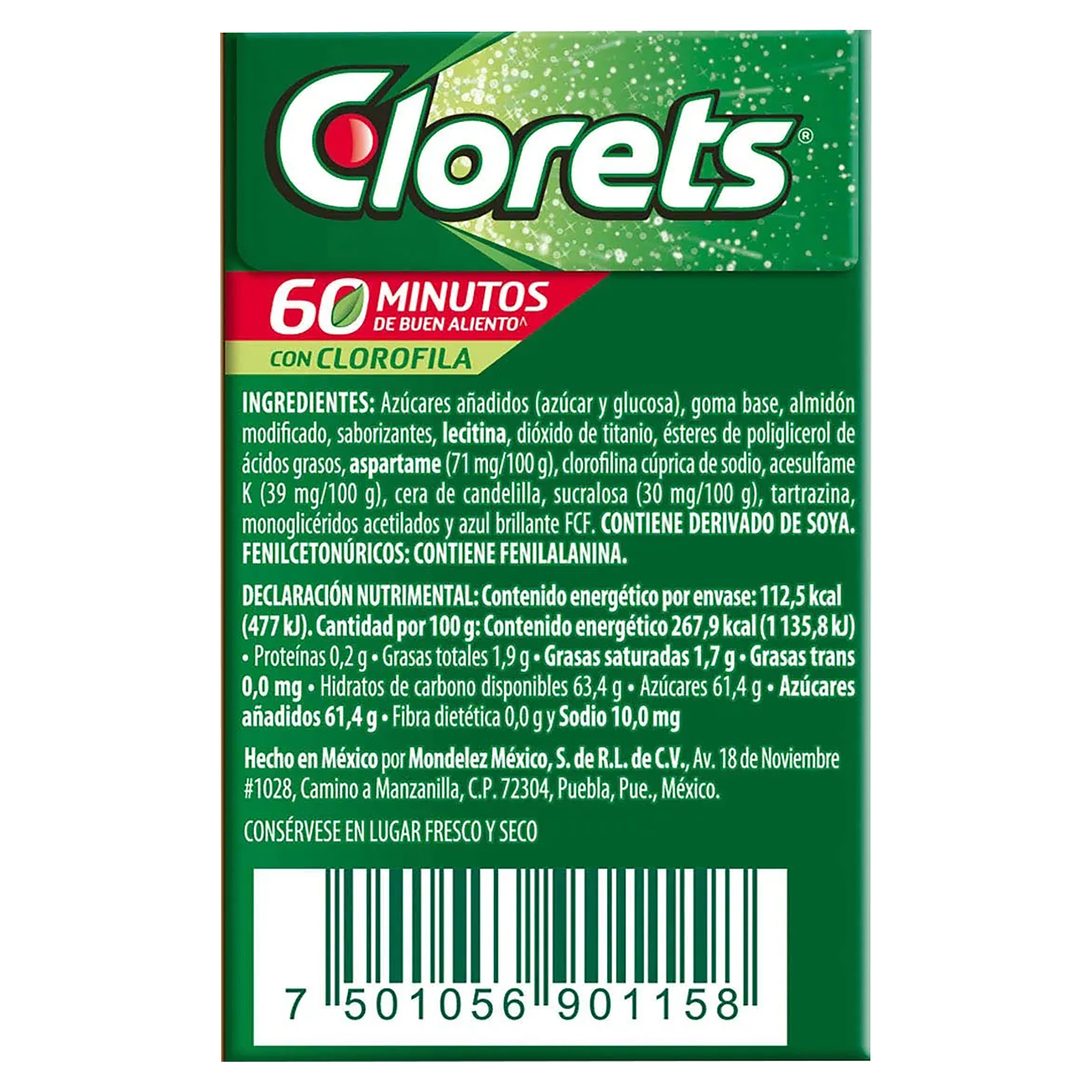 Comprar Pack 30´s Chicle Clorets Verde Valu - 42gr | Walmart Honduras