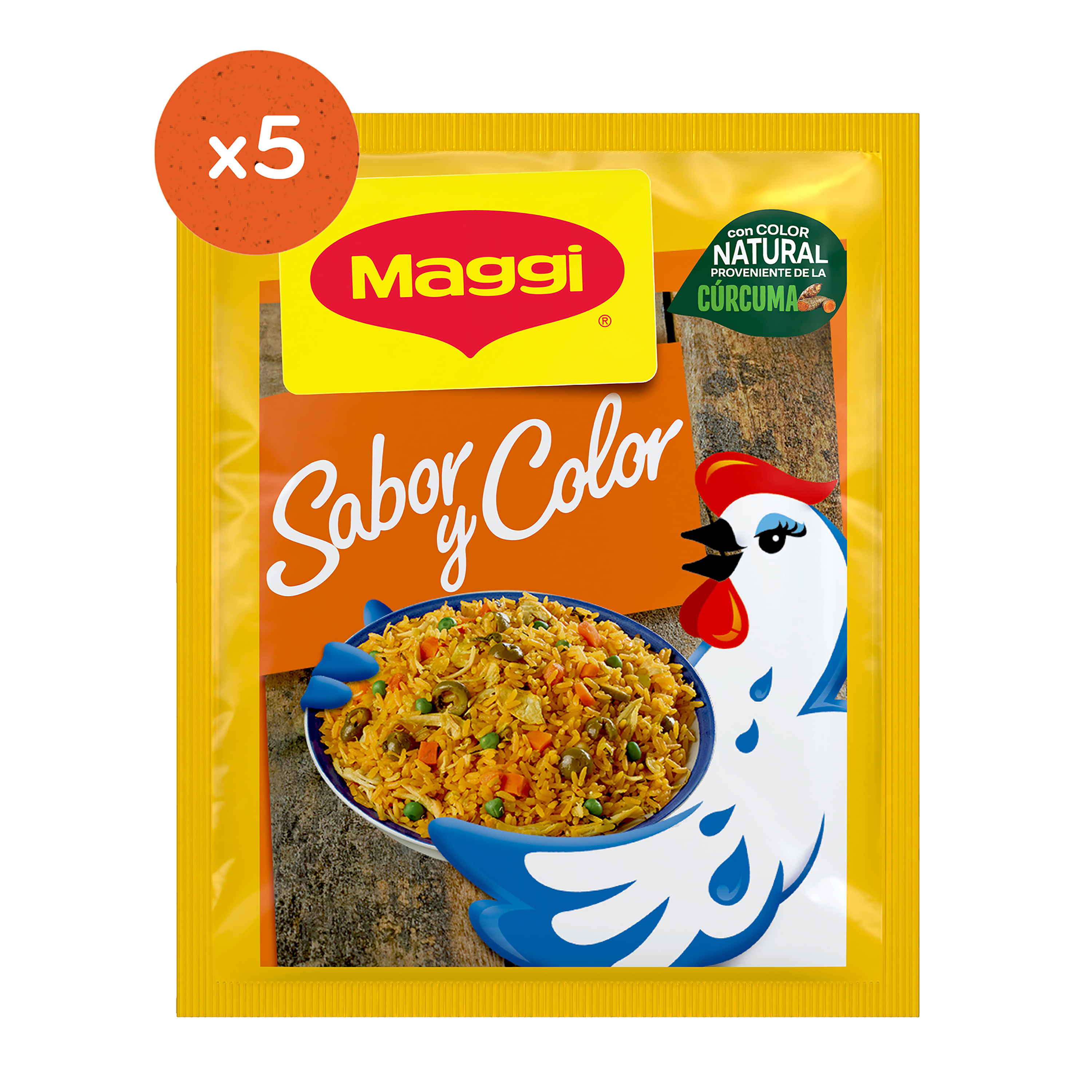 Consome Maggi Sabor Y Color 5pack 50gr - Walmart | Honduras