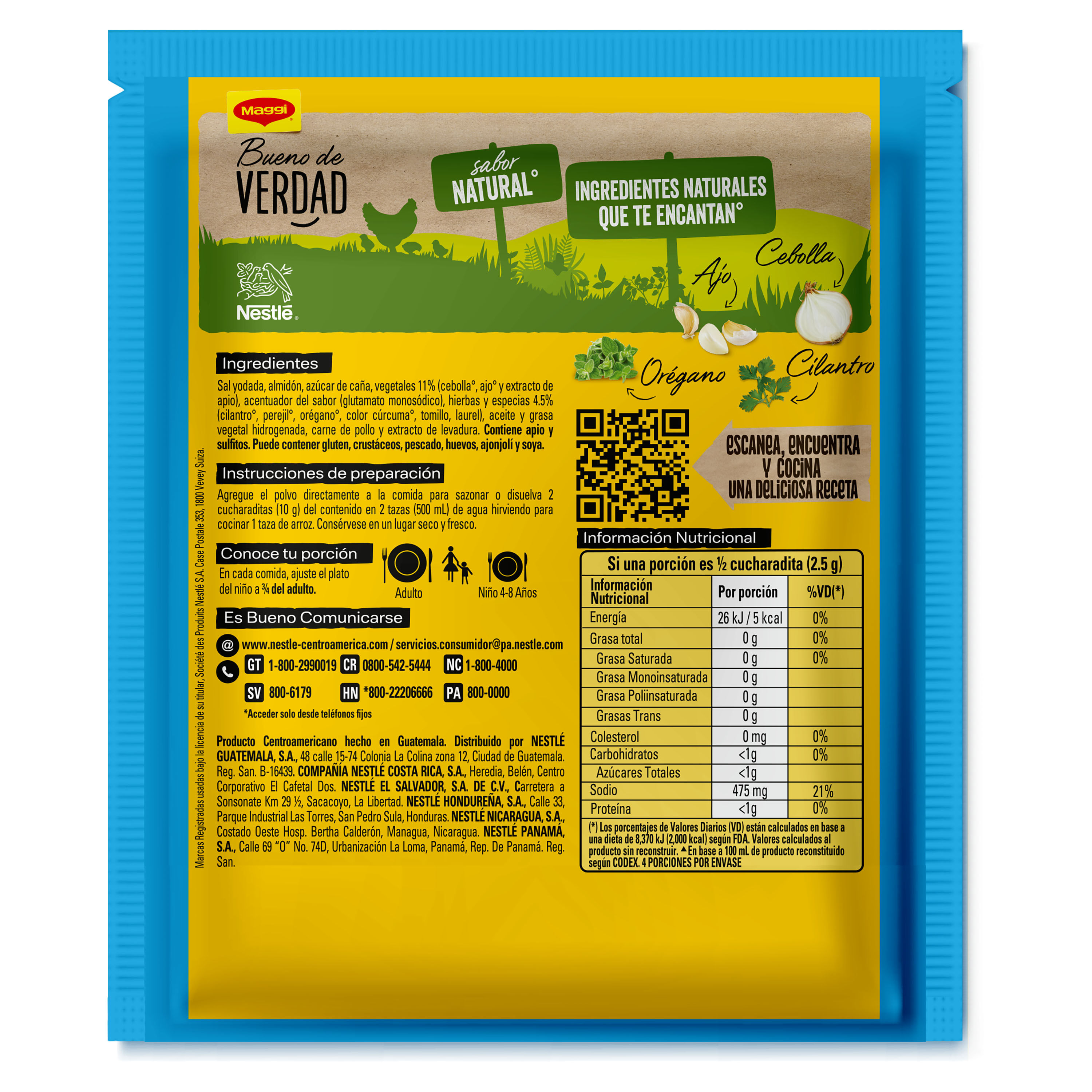 Comprar Consome Maggi Mi Sazon 5pack 50gr | Walmart Honduras