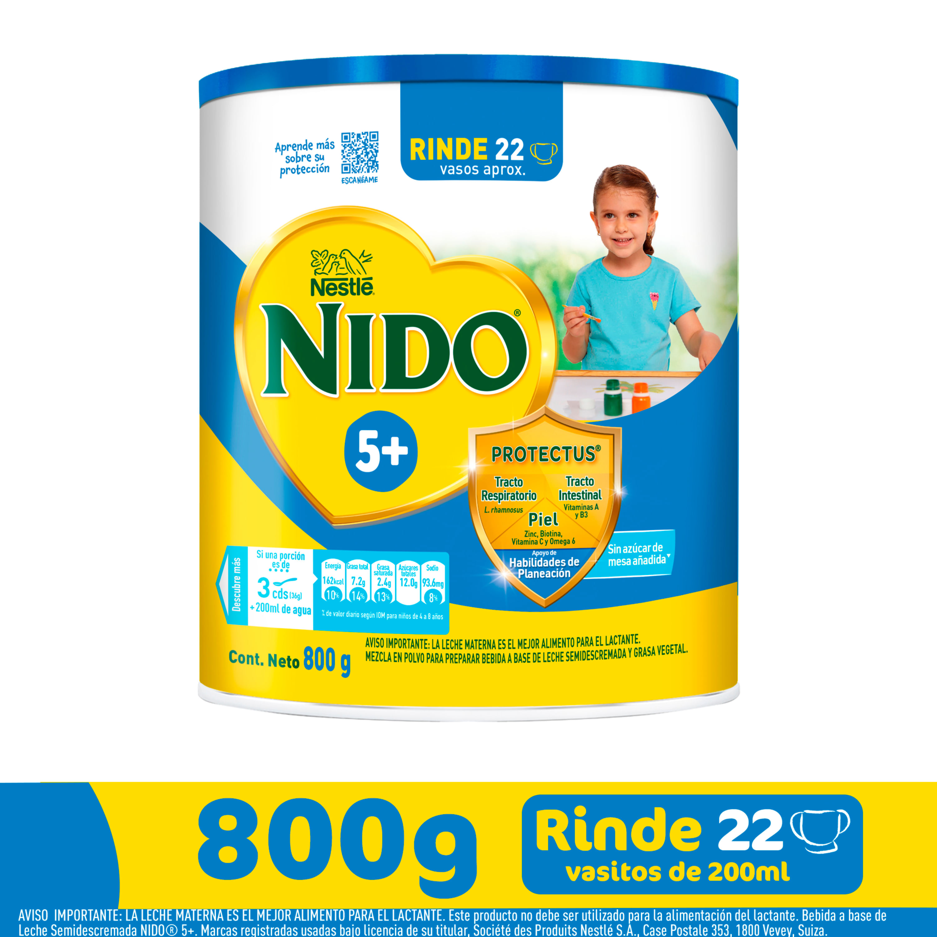 Comprar NIDO 5+ Advanced Lata 800g | Walmart Honduras