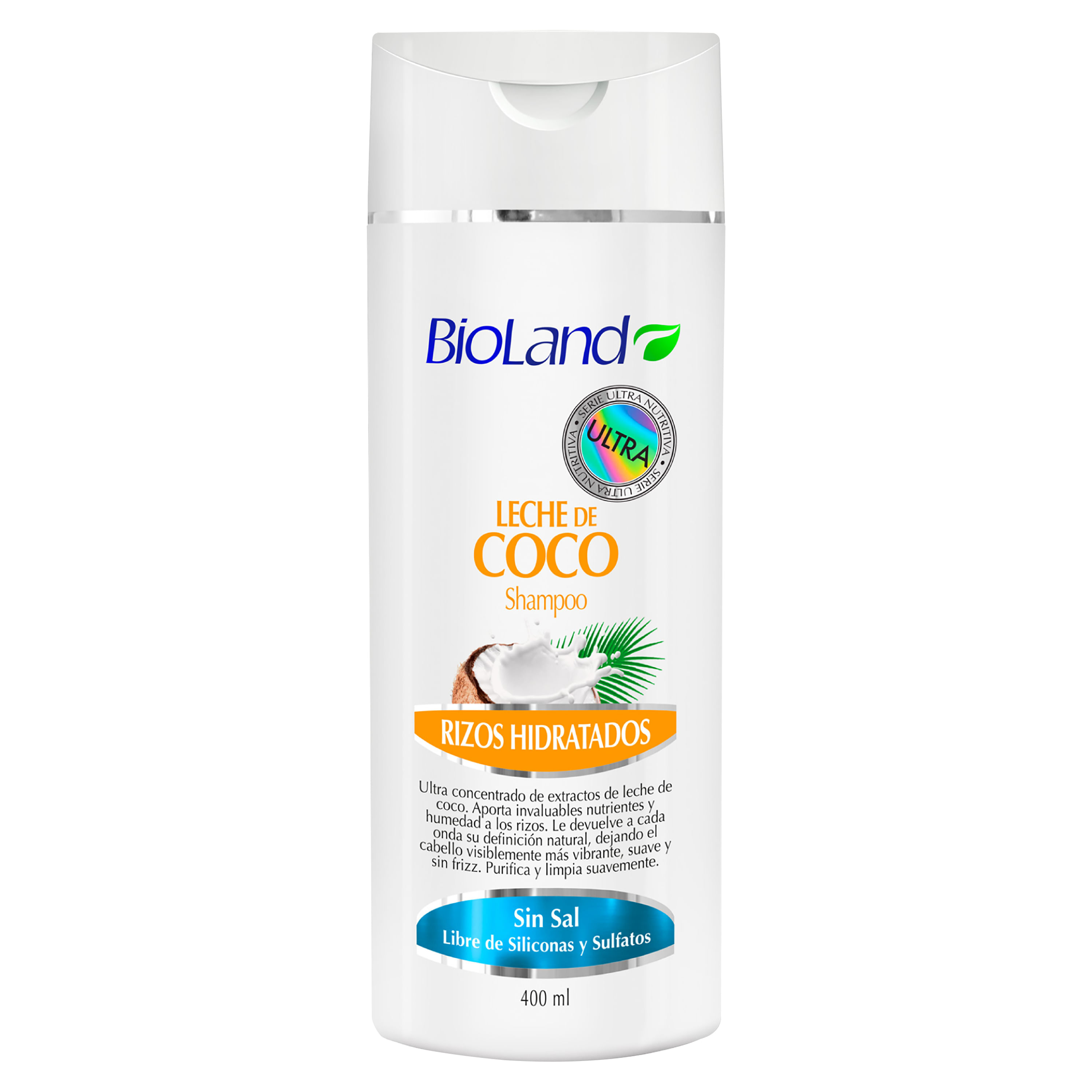 Comprar Shampoo Bioland Leche de Coco Rizos Hidratados - 400 ml ...