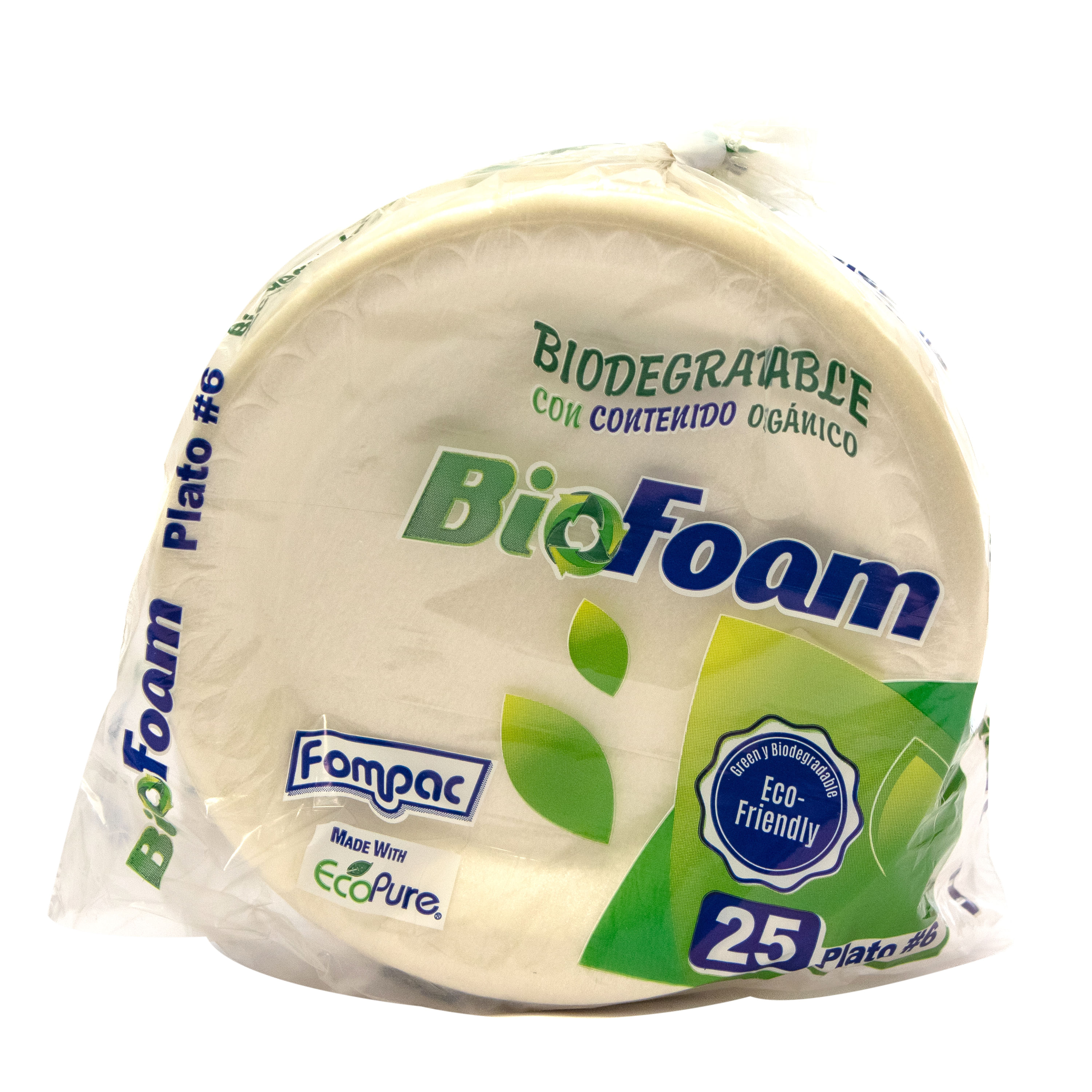 Comprar Plato Biodegradable Biofoam Liso N6 | Walmart Honduras ...