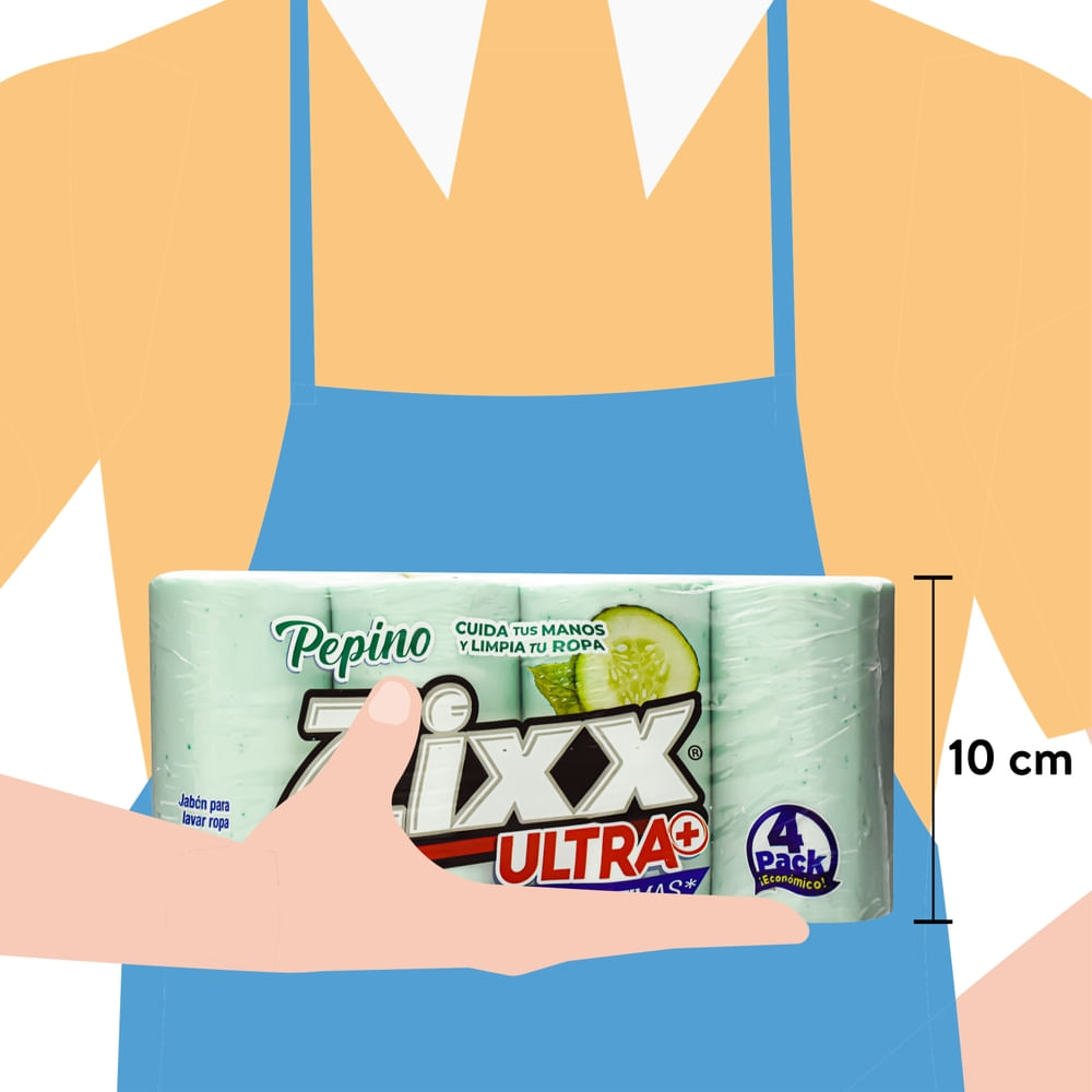 Jabon Zixx Pepino Ultra 4 Pack 1600gr - Walmart | Honduras
