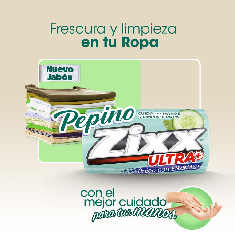 Jabon Zixx Pepino Ultra 4 Pack 1600gr - Walmart | Honduras