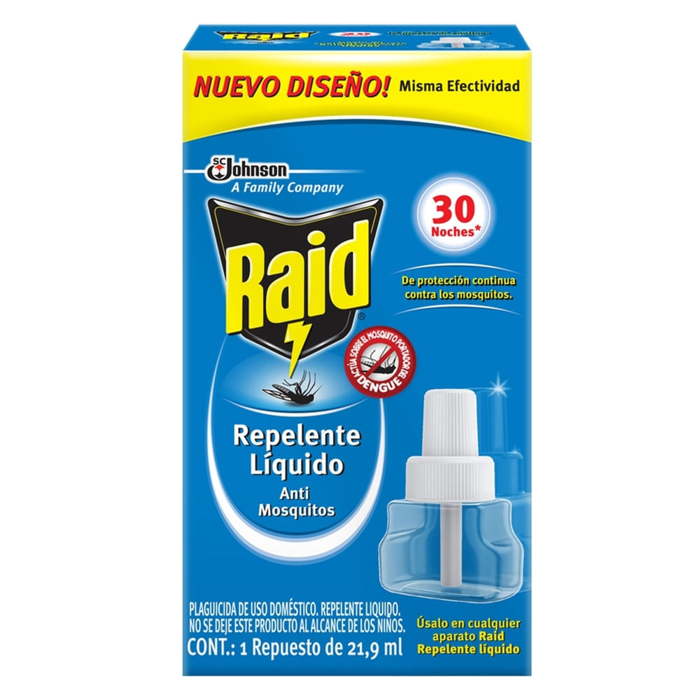 Comprar Repelente Raid Líquido Anti Mosquitos Repuesto 30 Noches - 21 ...