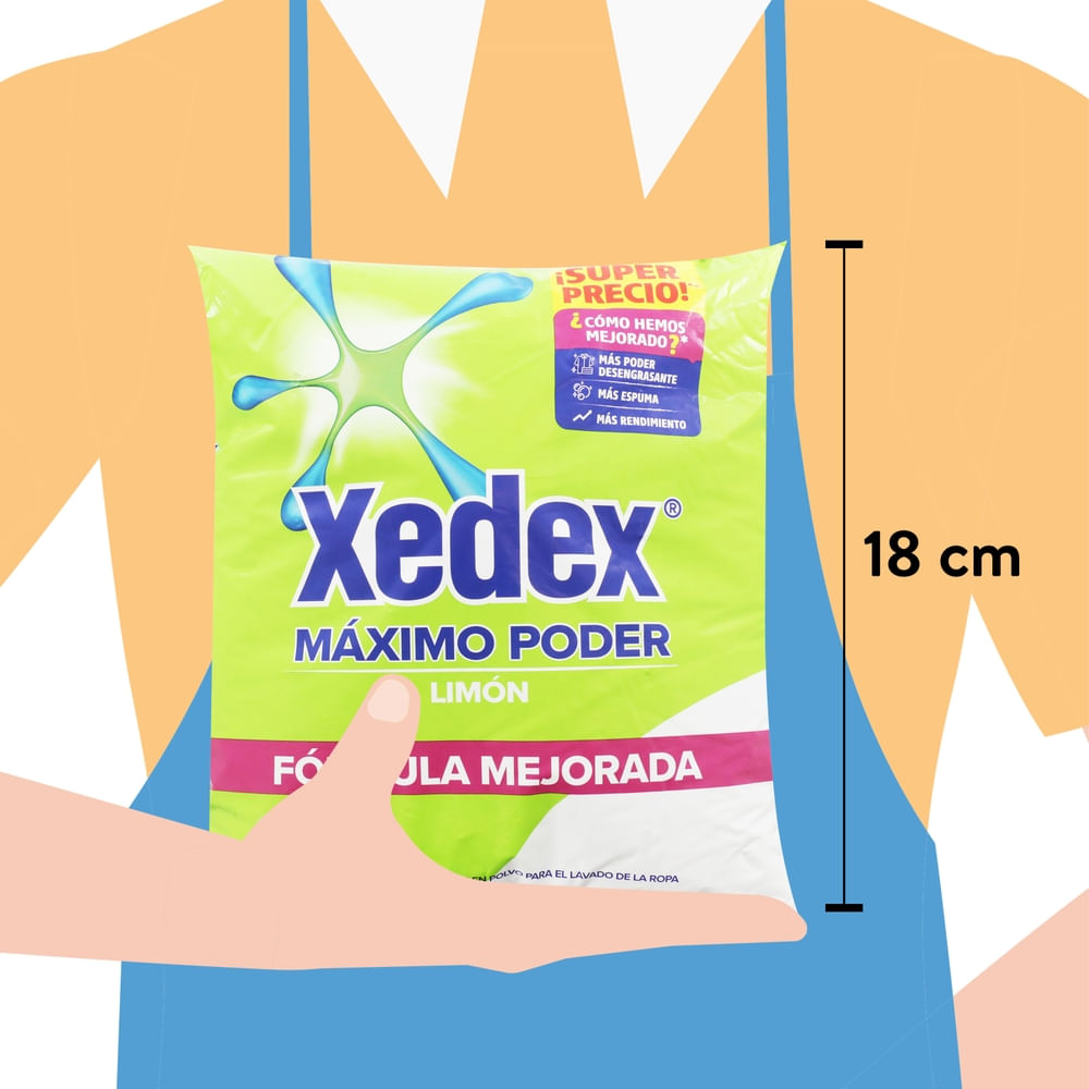 Detergente Xedex Máximo Poder Aroma de Limón en Polvo - 4500 g - Paiz ...