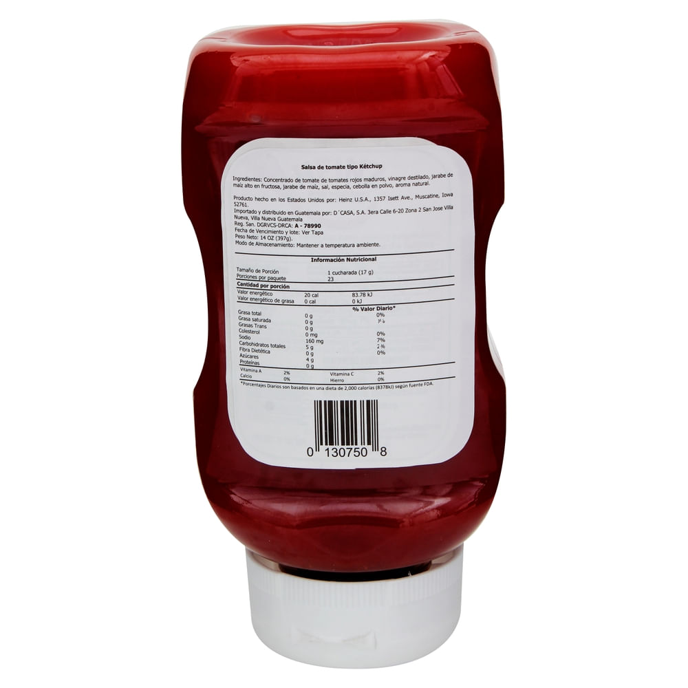 Salsa Kétchup Heinz tomate - 397 g - Paiz Honduras