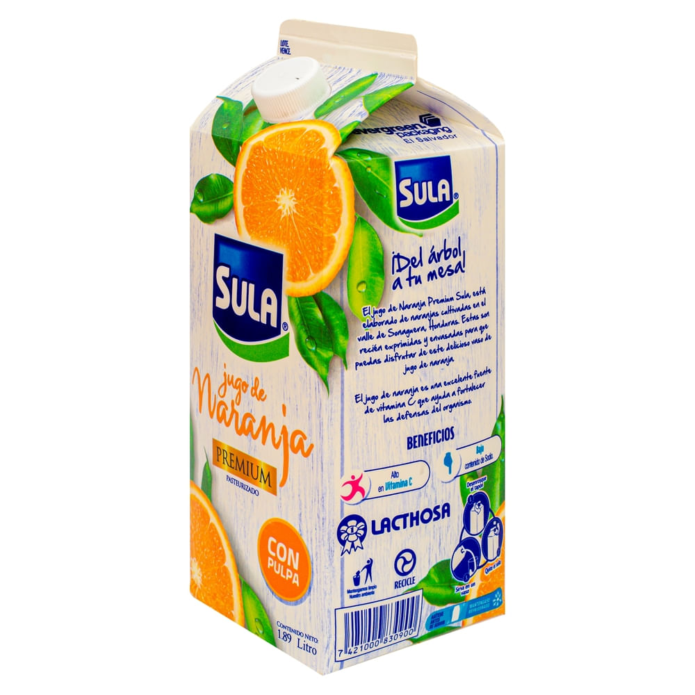 Comprar Jugo Sula Naranja Premium Con Pulpa- 1890ml | Walmart Honduras