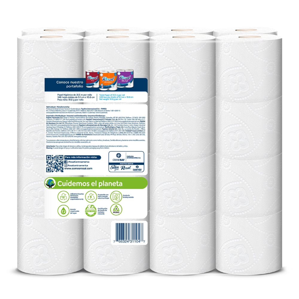 Papel Higienico Rosal Naran 2p 348h 32ea - Walmart | Honduras
