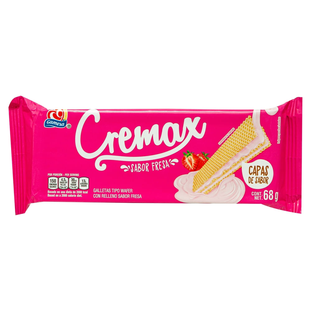 comprar Galleta Gamesa Cremax De Nieve Sabor A Fresa- 52gr | Walmart ...
