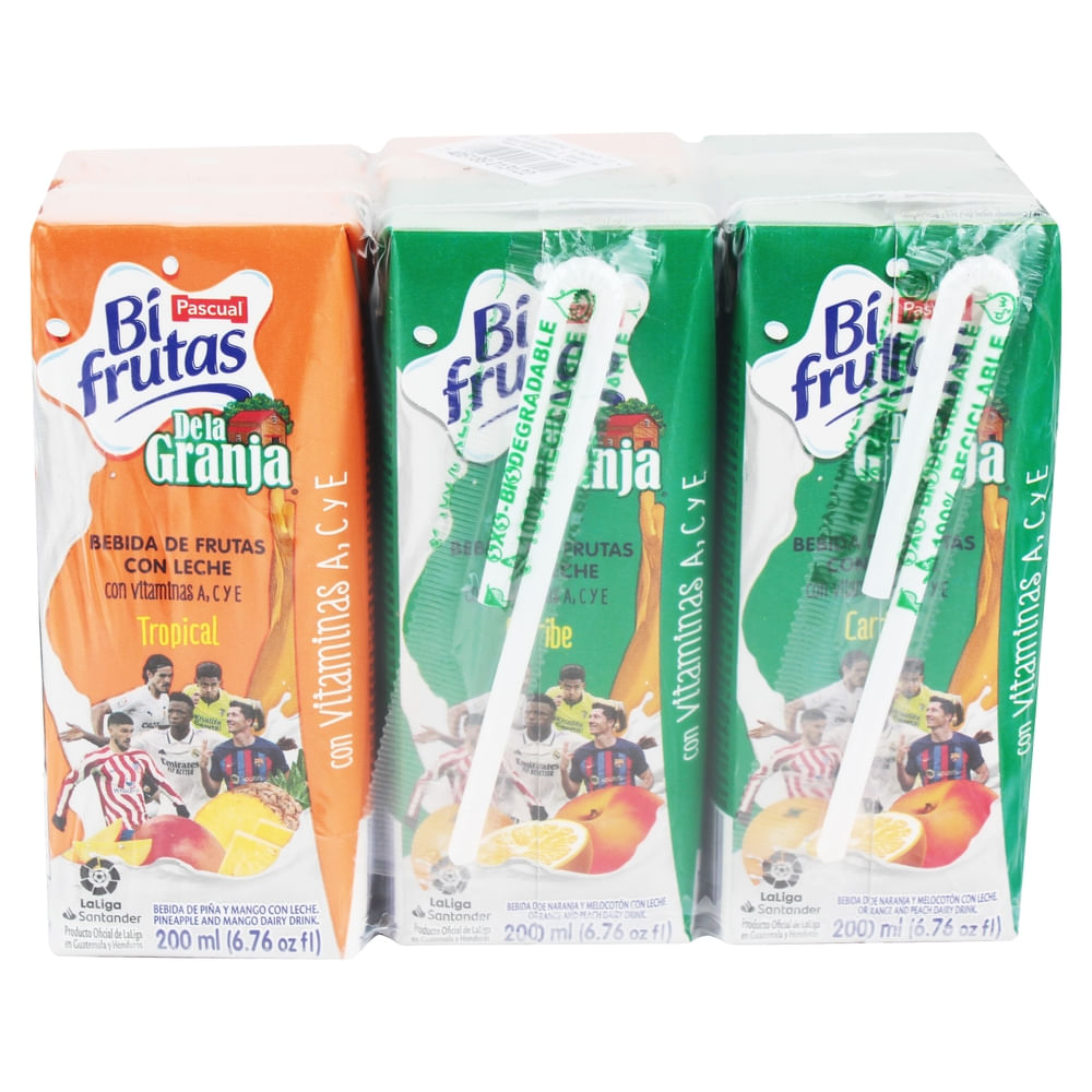 6pack Mix Bifrutas Con Leche 200ml - Walmart | Honduras