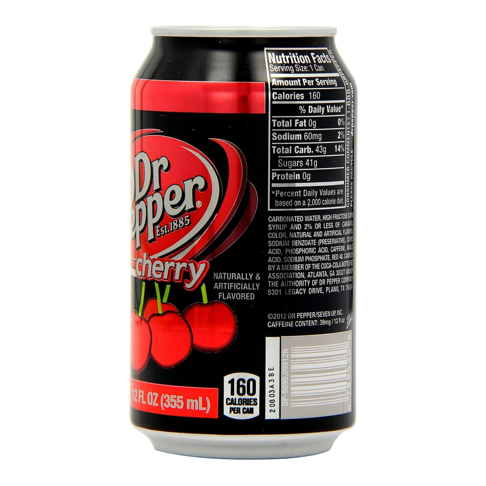 Gaseosa Dr Pepper Cherry 355 Ml
