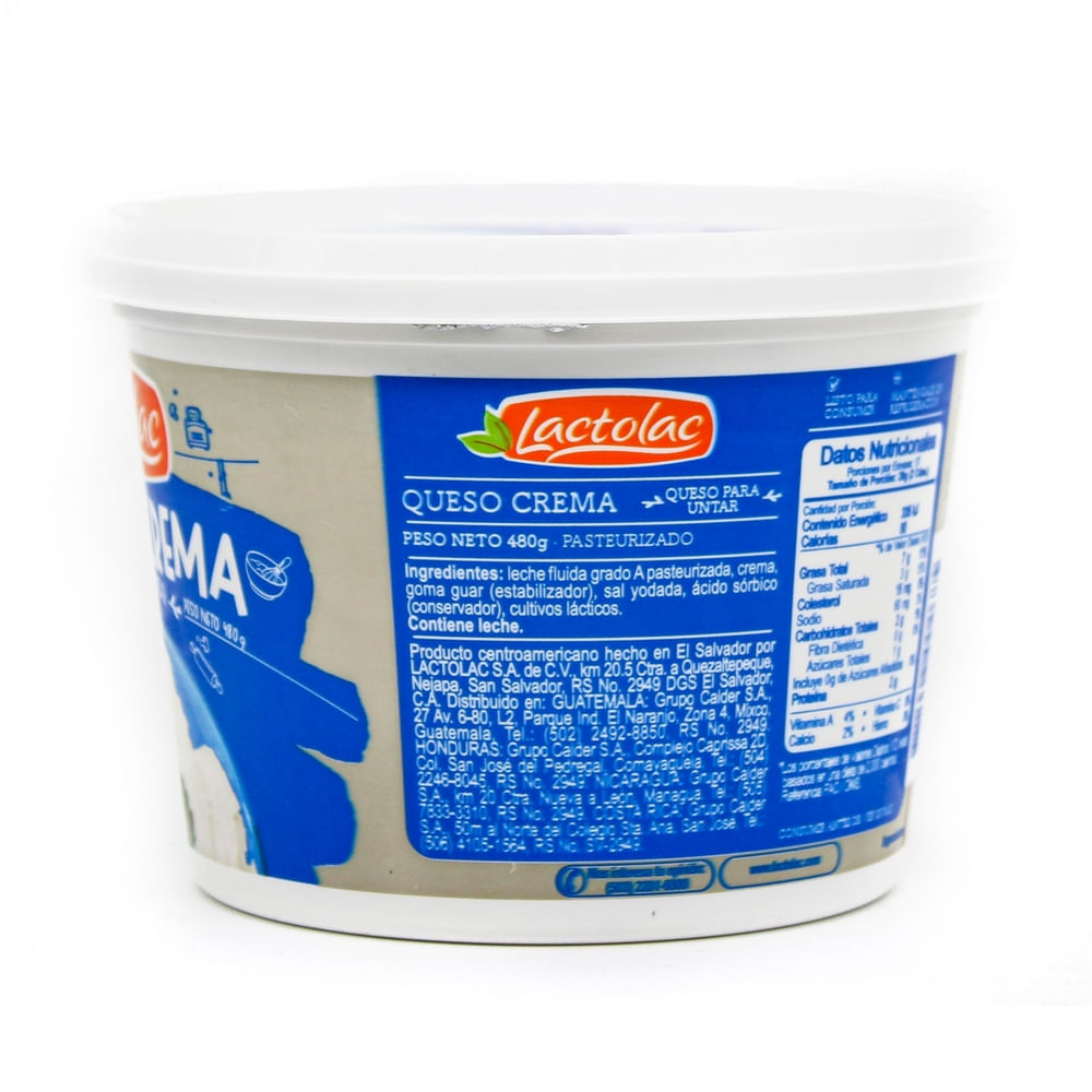 Comprar Queso Crema Lactolac - 480 g | Walmart El Salvador - Walmart ...