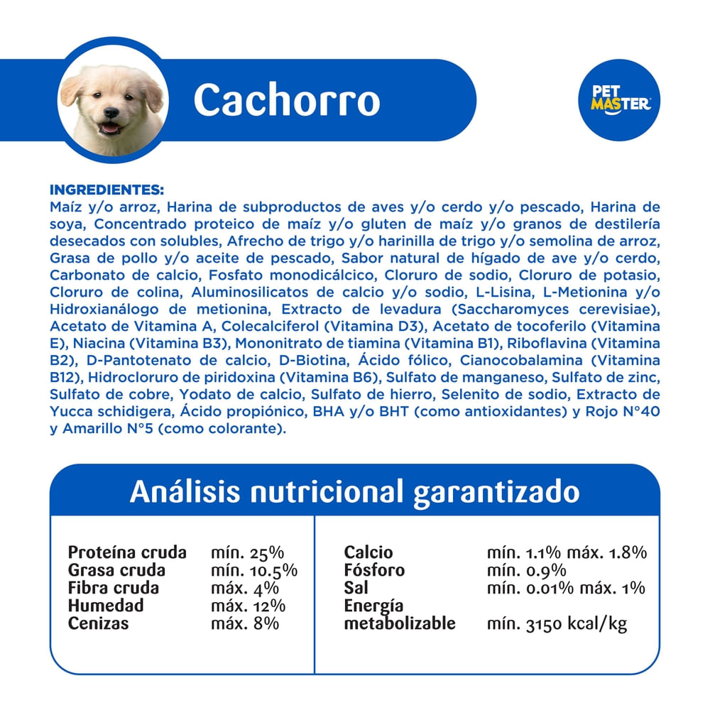 Comprar Alimento Pet Master Perro Cachorro - 2kg | Walmart Honduras