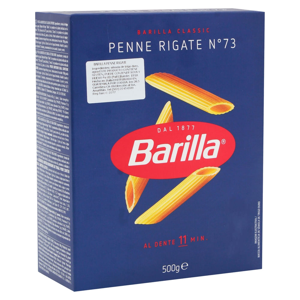 Pasta Barilla Penne Rigate 500 Gr