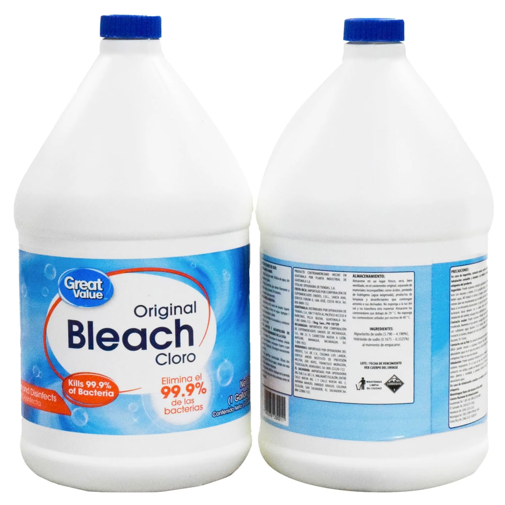 Comprar Cloro Great Value Original 2 PACK - 7570 ml | Walmart Honduras ...