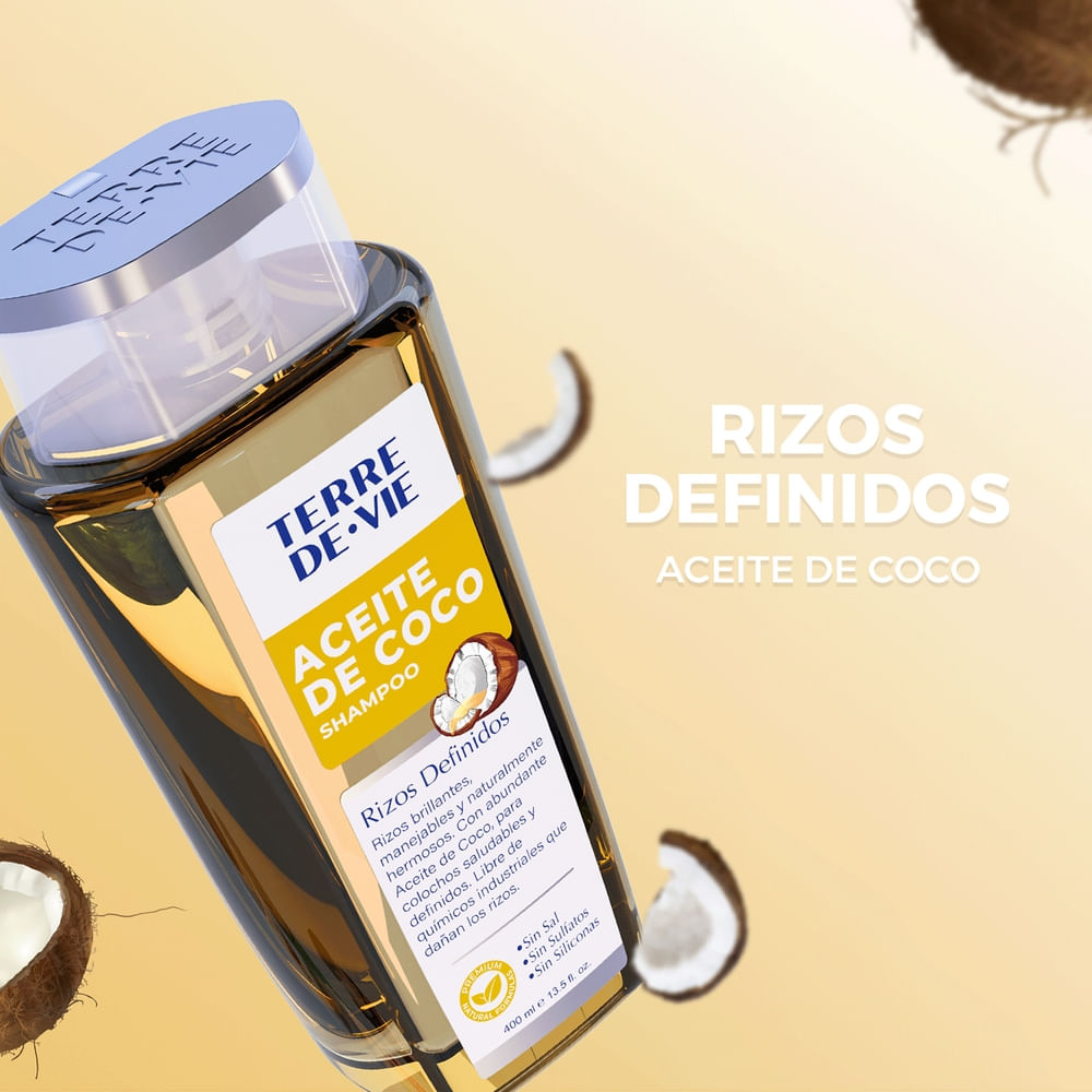 Comprar Shampoo Aceite de Coco Terre De Vie Rizos Definidos - 400 ml ...