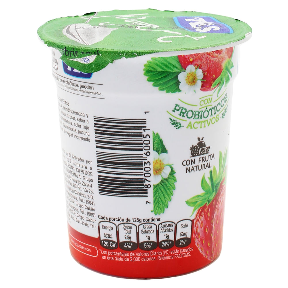 Comprar Yogurt Yes Fresa Fruta Mezclada - 125Gr | Walmart Honduras