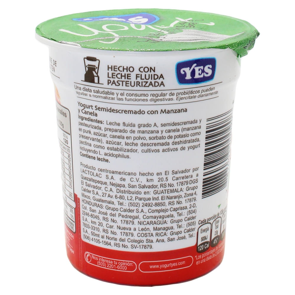 Comprar Yogurt Yes Manzana - 125Gr | Walmart Honduras - Walmart | Honduras