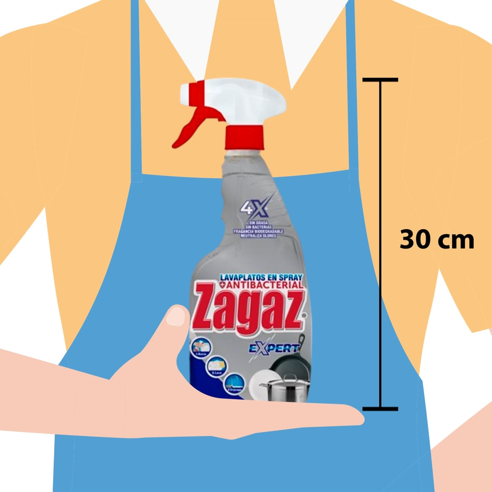 Lavaplatos líquido Zagaz expert spray -650 ml