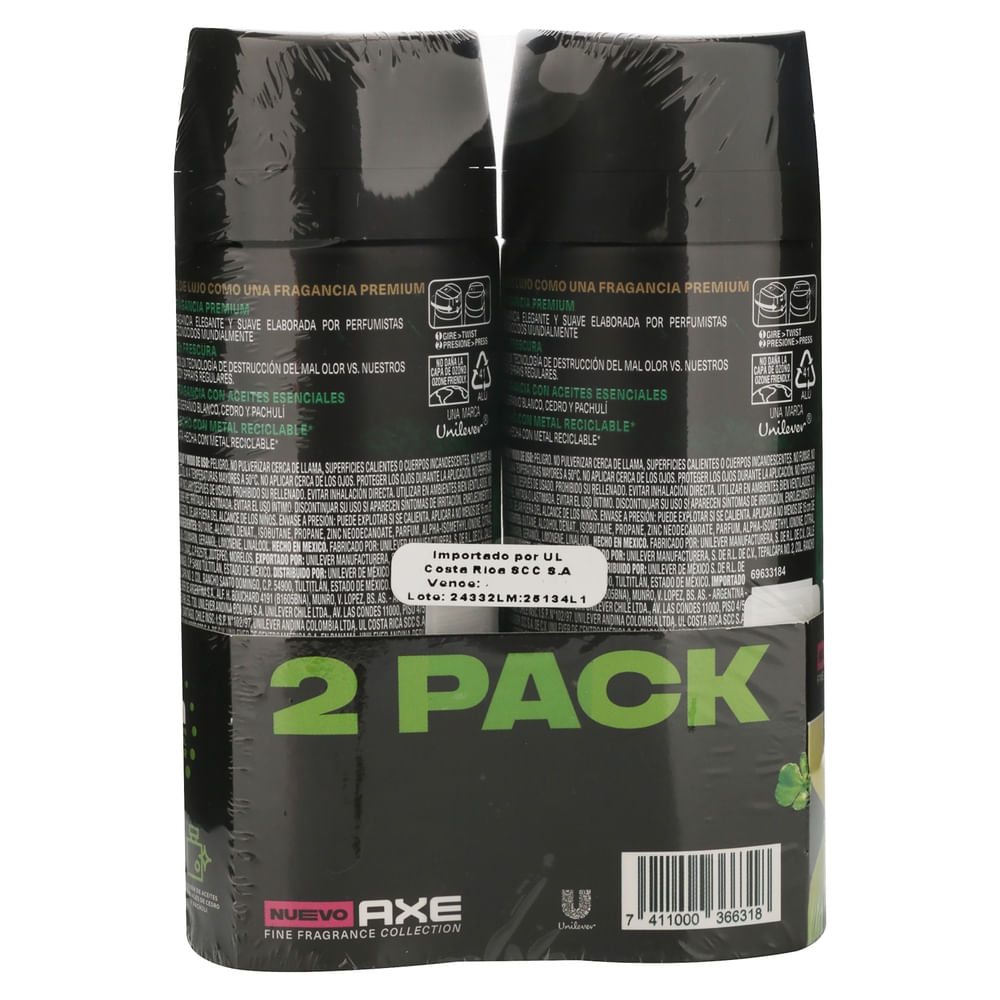 2pack Axe Body Spray Geranium 300ml