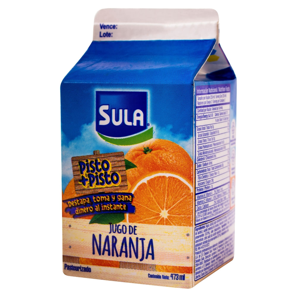 Comprar Jugo Sula De Naranja Clasico Carton- 473 Ml | Walmart Honduras