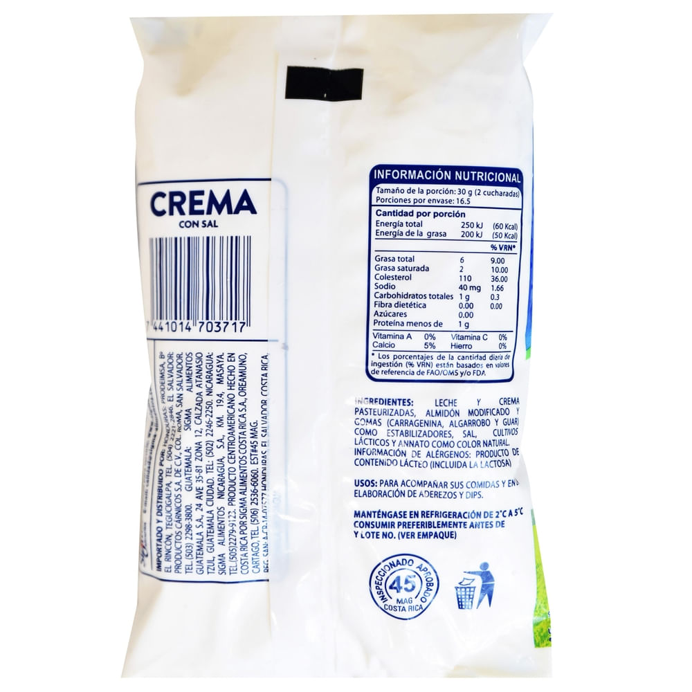 Comprar Crema Villita Con Sal 495 Gr | Walmart Honduras - Walmart ...