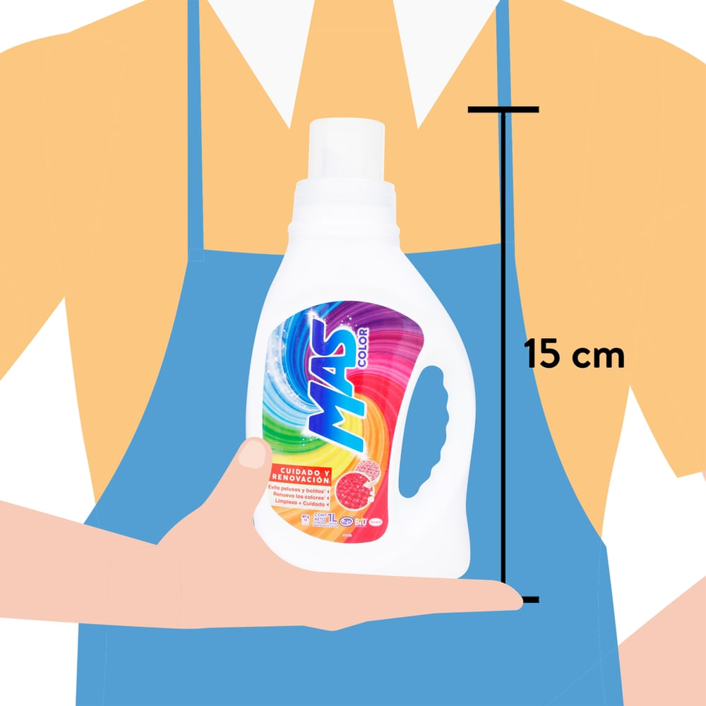 Detergente Líquido Mas Color Detergente Liquido Mas Color Pet 1000 ml ...