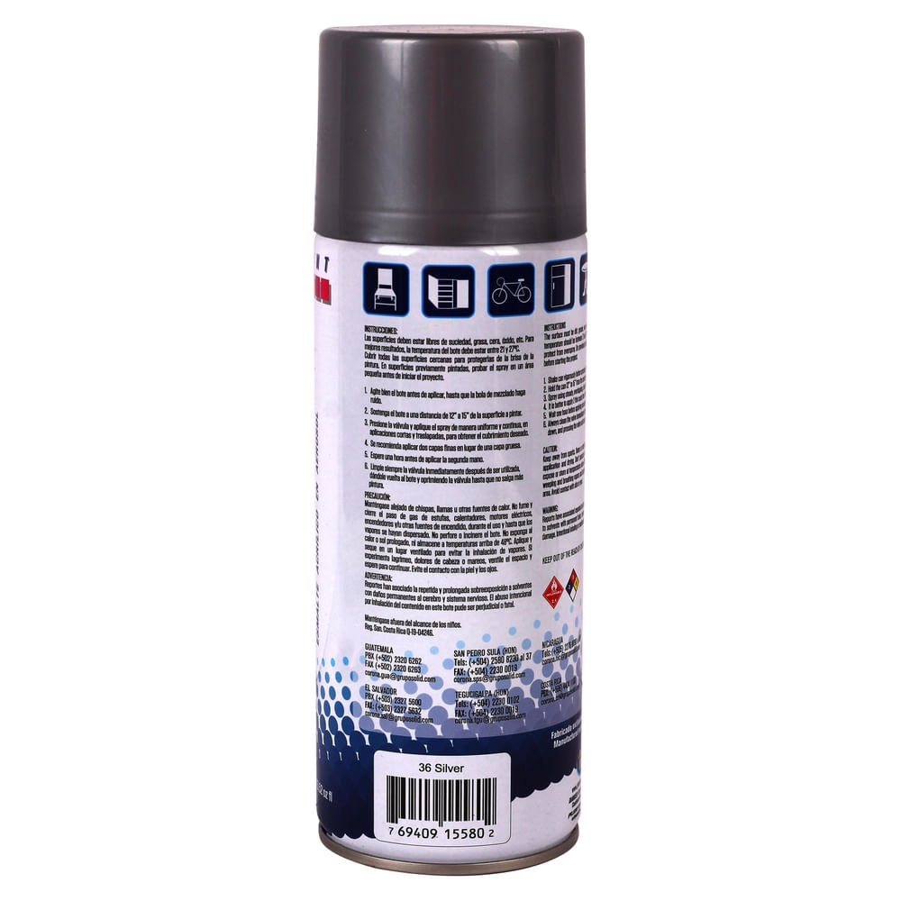 Comprar Pintura En Spray Corona Fast Dry Color Plata - 400ml | Walmart ...
