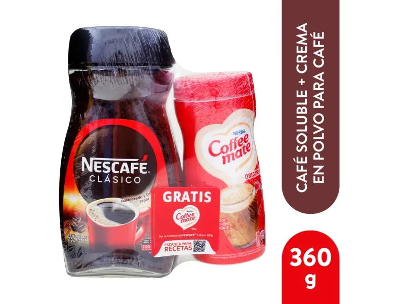 Nescafe Clasico Mas Coffeemate 360gr - Walmart | Honduras